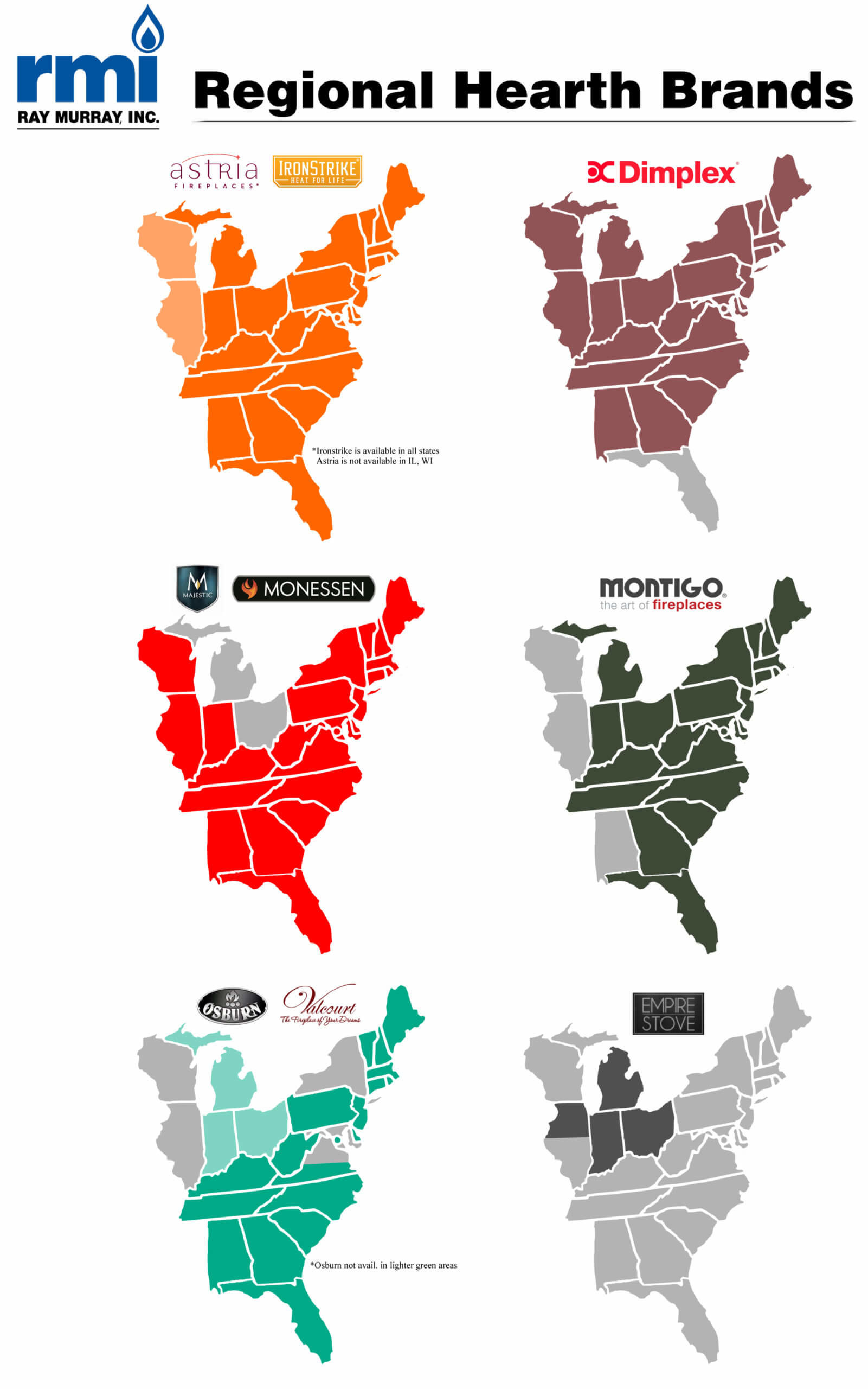 Hearth & Heating Products – Regional Brands – Ray Murray Inc.
